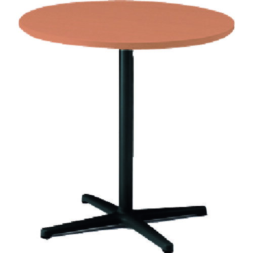 オレンジブック トラスコ中山　TRUSCOITOKI ノットワークカフェテーブル円型 天板トリニティオーク・脚サテンブラック 〔品番:TLL07C7JTT〕[ 注番:1491684]特長●空間を選ばない木目の質感で多目的に使用できるカフェテ...