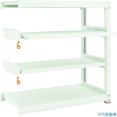 オレンジブック トラスコ中山　TRUSCOTRUSCO スチールラック M3型中量棚 1200X571XH1200 4段うちスライド2段 連結 〔品番:M34462M2B〕[ 注番:1497795]特長●棚板を軽い力で手前にスライドさせるこ...