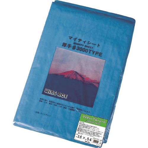 オレンジブック トラスコ中山　TRUSCOWING ACE マイティーブルーシート 厚手 Mシート #3000タイプ 2.7mX3.6m 〔品番:BS2736M〕[ 注番:1521774]特長●丈夫な＃3000タイプの厚手ブルーシートです。...