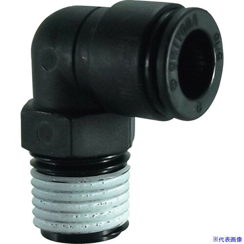 オレンジブック トラスコ中山　TRUSCOチヨダ チューブ継手 ファイブ樹脂メイルエルボ 8mm・R1/4 〔品番:FR802ML〕[ 注番:1584189]特長仕様●適合チューブ外径D(mm)：8●接続口径：R1/4●六角対辺(mm)：1...