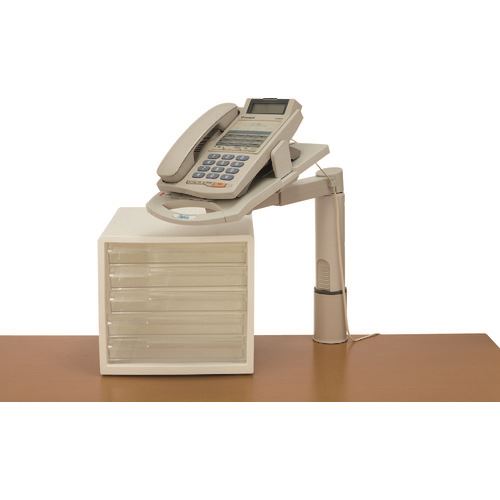 オレンジブック トラスコ中山　TRUSCOASKA テレホンスタンド ブリッジ 〔品番:TS7053〕[ 注番:1584415]特長●机と台の間隔が最大283mmもあるから5段トレイが下に置けます。●机上空間が広がります。●台の傾斜も3段階...