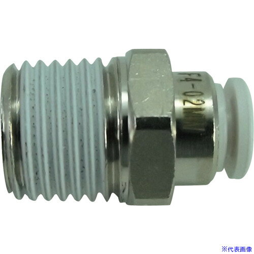 オレンジブック トラスコ中山　TRUSCOチヨダ ファイブメイルコネクタ W(白)4mm・R1/4 〔品番:F402MW〕[ 注番:1584553]特長●PBT樹脂を採用し、スパッタ等の延焼事故を防止。●空気圧汎用型継手では初の軽量化を実現...