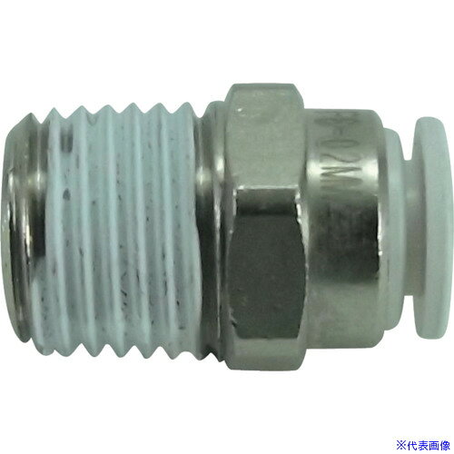 オレンジブック トラスコ中山　TRUSCOチヨダ ファイブメイルコネクタ W(白)6mm・R1/4 〔品番:F602MW〕[ 注番:1584588]特長●PBT樹脂を採用し、スパッタ等の延焼事故を防止。●空気圧汎用型継手では初の軽量化を実現...