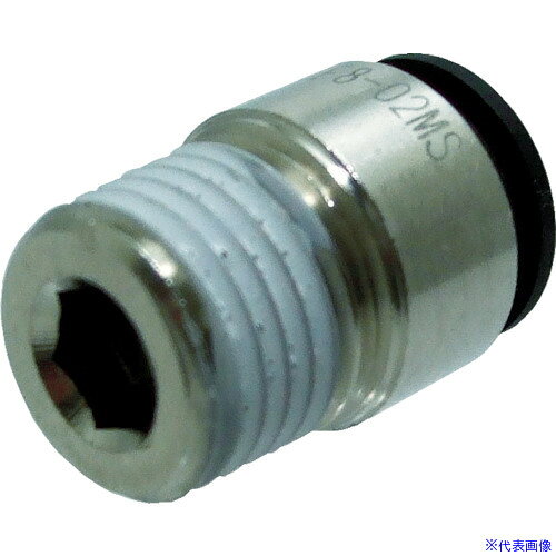 オレンジブック トラスコ中山　TRUSCOチヨダ チューブ継手 ファイブ六角穴付メイルコネクター 8mm・R1/4 〔品番:F802MS〕[ 注番:1584936]特長●PBT樹脂を採用し、スパッタ等の延焼事故を防止。●空気圧汎用型継手では...