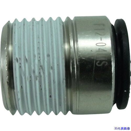 オレンジブック トラスコ中山　TRUSCOチヨダ チューブ継手 ファイブ六角穴付メイルコネクター 12mm・R1/2 〔品番:F1204MS〕[ 注番:1585011]特長●PBT樹脂を採用し、スパッタ等の延焼事故を防止。●空気圧汎用型継手...