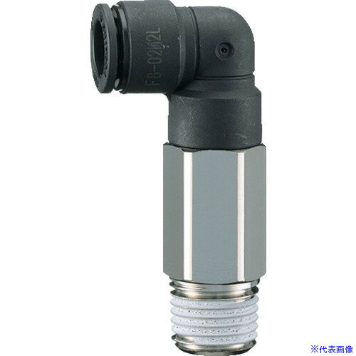 オレンジブック トラスコ中山　TRUSCOチヨダ チューブ継手 ファイブロングメイルエルボ 8mm・R1/4 〔品番:F802M2L〕[ 注番:1585070]特長●PBT樹脂を採用し、スパッタ等の延焼事故を防止。●空気圧汎用型継手では初の...