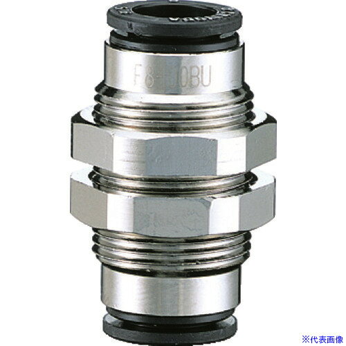 オレンジブック トラスコ中山　TRUSCOチヨダ ファイブバルクヘッドユニオン 8mm 〔品番:F800BU〕[ 注番:1586441]特長仕様●適合チューブ外径D(mm)：8×8●接続口径：M16×1●六角対辺(mm)：19●流体温度(℃...