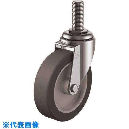 オレンジブック トラスコ中山　TRUSCOユーエイ ねじ込み式 自在 キャスター エラストマー 車輪径65mm Eタイプ ET型 ネジ寸法M12×35ピッチ1.75 〔品番:ET65ELM1235〕[ 注番:1586461]特長●高級感のあ...