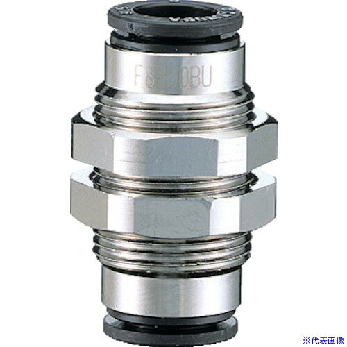 オレンジブック トラスコ中山　TRUSCOチヨダ ファイブバルクヘッドユニオン 12mm 〔品番:F1200BU〕[ 注番:1586467]特長仕様●適合チューブ外径D(mm)：12×12●接続口径：M22×1●六角対辺(mm)：24●流体...