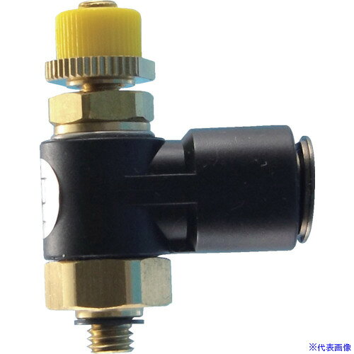 オレンジブック トラスコ中山　TRUSCOチヨダ フジスピードコントローラα(樹脂)メーターアウト6mm・M5×0.8 〔品番:6RM5SCO〕[ 注番:1588745]特長●流量特性が優れています。特に低流量域での微調整が容易にできます。...