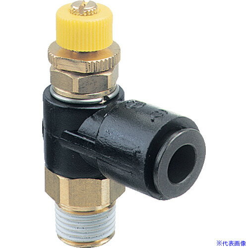 オレンジブック トラスコ中山　TRUSCOチヨダ フジスピードコントローラα(樹脂)メーターアウト6mm・R1/4 〔品番:6R02SCO〕[ 注番:1588761]特長●流量特性が優れています。特に低流量域での微調整が容易にできます。●チ...