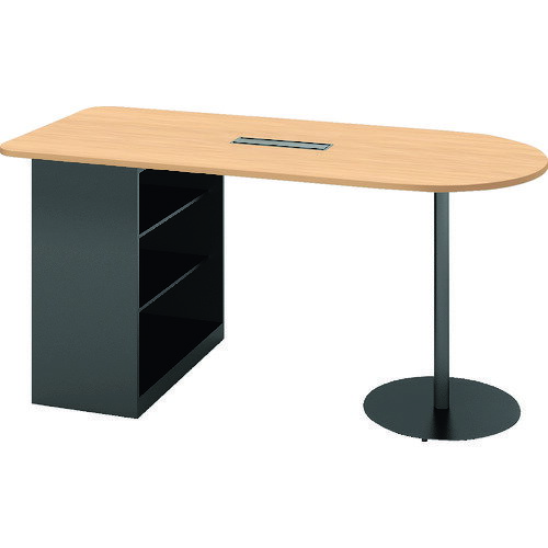 オレンジブック トラスコ中山　TRUSCONAIKI カウンターテーブル 〔品番:MSH2190RHNBS〕[ 注番:1606408]特長●設置場所や用途に合わせて収納庫の開口部を外側に向けることも可能です。用途●ハイポジションでの打合せや...