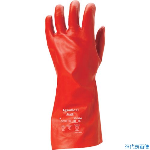 オレンジブック トラスコ中山　TRUSCOAnsell 耐溶剤作業用手袋 アルファテック 15−554 XLサイズ 〔品番:1555410〕[ 注番:1608038]特長●JIS T 8116適合品です。●強力な有機溶媒の取り扱いに適した数...