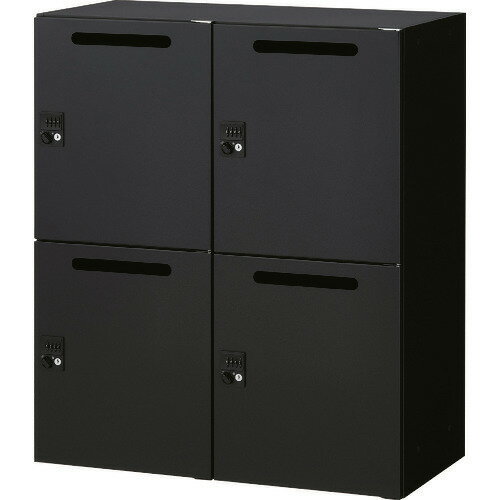 オレンジブック トラスコ中山　TRUSCOTRUSCO ユニット型壁面書庫 片開パーソナル2列2段 投入口付 H1050 BK色 〔品番:ULPBK11〕[ 注番:1613055]特長●フリーアドレスの職場などで個人の荷物の管理ができます。...