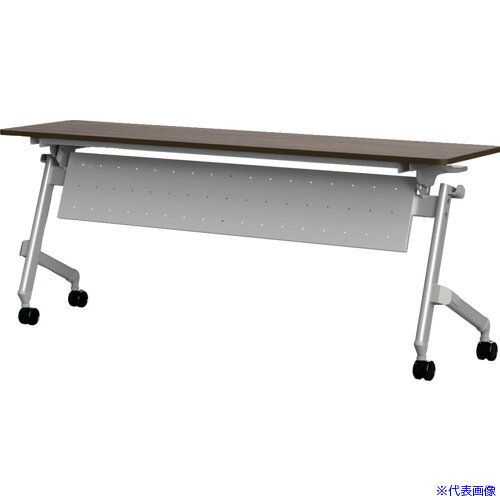 オレンジブック トラスコ中山　TRUSCOTRUSCO 折りたたみ会議テーブル パネル付 1800X450 天板ダークウッド 〔品番:TNA1845PDW〕[ 注番:1613064]特長●並行スタッキングできる省スペースの会議用テーブルです...