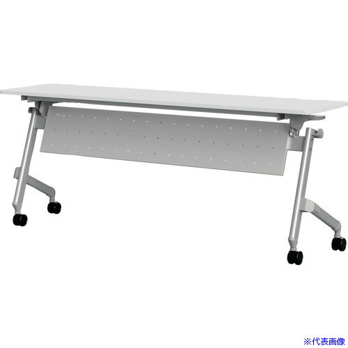 オレンジブック トラスコ中山　TRUSCOTRUSCO 折りたたみ会議テーブル パネル付 1800X450 天板ホワイト 〔品番:TNA1845PW〕[ 注番:1613066]特長●並行スタッキングできる省スペースの会議用テーブルです。●幅...