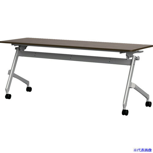 オレンジブック トラスコ中山　TRUSCOTRUSCO 折りたたみ会議テーブル 1800X600 天板ダークウッド 〔品番:TNA1860DW〕[ 注番:1613071]特長●並行スタッキングできる省スペースの会議用テーブルです。●幅550...