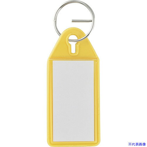 オレンジブック トラスコ中山　TRUSCO緑十字 キーホルダー名札(ソフトケースタイプ) 黄 SNF−Y 55×25mm エンビ 〔品番:301023〕[ 注番:1671772]特長●色のラインナップが豊富で、台紙にオリジナルの文字が記入で...