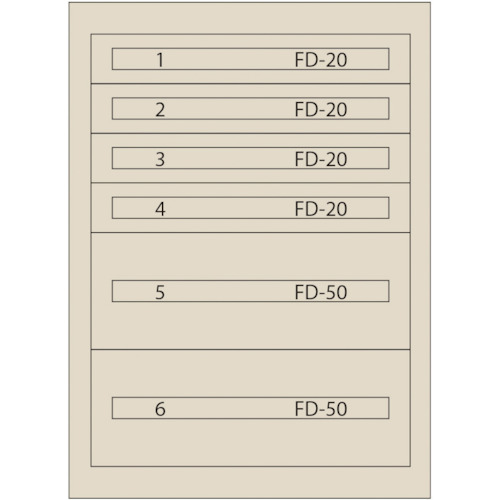 オレンジブック トラスコ中山　TRUSCOVidmar ファインキャビネットFC−180M−IV(塗装色:アイボリー) 〔品番:FC180MIV〕[ 注番:1672473]特長●1ドローア最大150kgの耐荷重量です。●重量物を収納してもス...