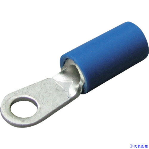 オレンジブック トラスコ中山　TRUSCOニチフ 絶縁被覆付圧着端子(R形) 丸形 絶縁筒部ストレートタイプ(100PCS) 〔品番:TGV23NBLU〕[ 注番:1686368]特長仕様●電線抱合範囲 より線(［［MM2］］)：1.04〜...