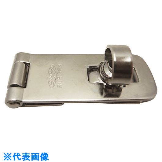 オレンジブック トラスコ中山　TRUSCOWAKI ステンストップ掛金 VD-042 EX-55mm 〔品番:VD042〕[ 注番:1713517]特長●南京錠で施錠できる防犯型で、サビに強いです。用途●物置や倉庫の木製扉、道具箱などの閉め...