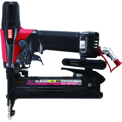 オレンジブック トラスコ中山　TRUSCOMAX エア釘打機(ステープル用) 高圧4MAステープルタッカ 19〜38mm エアダスタ付き 〔品番:HA38F4D〕[ 注番:1718221]特長●38mmまでの高圧フロアタッカです。●スリムで...