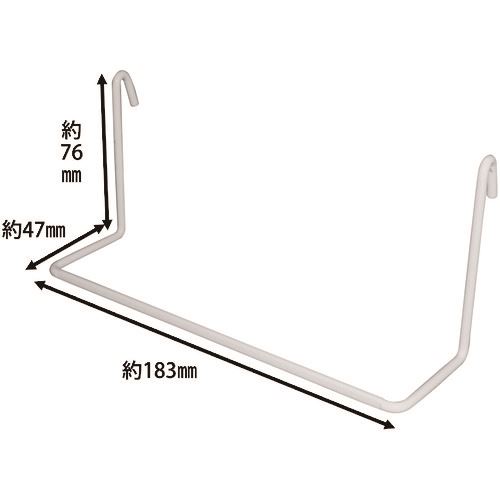 オレンジブック トラスコ中山　TRUSCOWAKI ハンガー 白 〔品番:LAC025〕[ 注番:1775104]特長●「ラスティー専用ハンガーです。●」用途●「事務所や倉庫などの5Sによる壁面収納に。●」仕様●フック長さ(mm)：183仕...