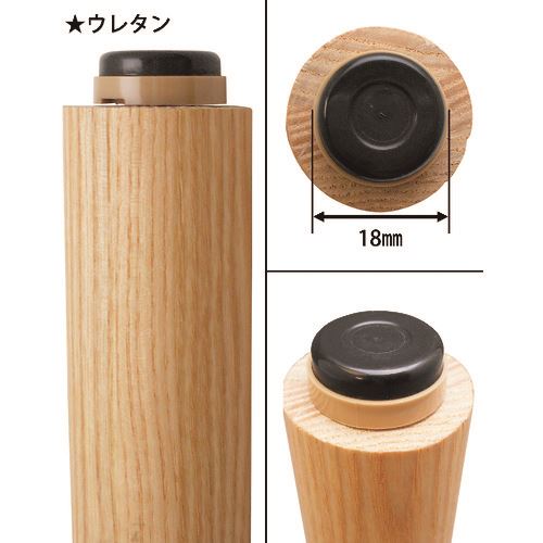 オレンジブック トラスコ中山　TRUSCOWAKI 打ち込み式ウレタン 18ミリ 4個入 〔品番:FPK19〕[ 注番:1776595]特長●木製のイス脚に打ち込むだけで簡単取り付けできます。用途●木製イス等を動かすときのキズや衝撃音を防止...