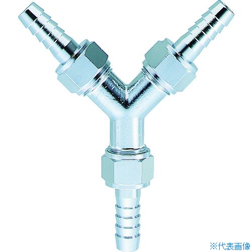 オレンジブック トラスコ中山　TRUSCOTRUSCO Y型ホースジョイント 3/8 1個入 〔品番:YHJ310〕[ 注番:1779052]特長用途●エアの分配。仕様●接続口径(タケノコ外径)(mm)：10.5●六角対辺(mm)：19●使...