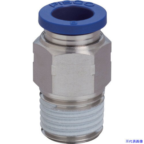 オレンジブック トラスコ中山　TRUSCOPISCO SUS304継手 ストレート 〔品番:PC1604SUS〕[ 注番:1781932]特長●強度が必要な場合、薬品の雰囲気内で使用する場合に最適です。仕様●接続口径：R1/2●六角対辺(m...