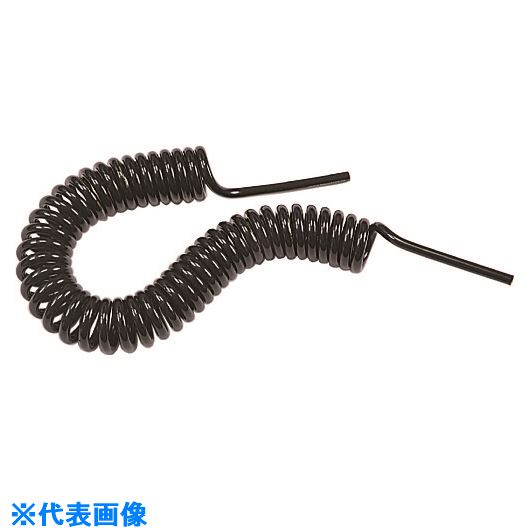 オレンジブック トラスコ中山　TRUSCOPISCO ポリウレタンコイリングチューブ チューブ外径12mm 全長5m ブラック 〔品番:UL125B〕[ 注番:1781987]特長●柔軟なウレタン系チューブです。●機器の可動部に省スペースで...