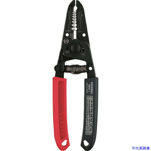 オレンジブック トラスコ中山　TRUSCOVESSEL ワイヤーストリッパーねじカッター付 No.3500E-3(単線・より線用) 〔品番:3500E3〕[ 注番:1829892]特長●自然に握り方向が決まるダブルカラーで作業効率がアップし...