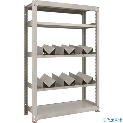 オレンジブック トラスコ中山　TRUSCOTRUSCO 一斗缶ラック スチールラック M3型中量棚 W1200×D471×H1800 5段 単体 缶受×6付 〔品番:M36455KU6〕[ 注番:1833786]特長●一斗缶やペール缶のどち...