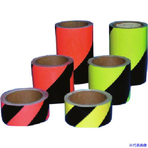 オレンジブック トラスコ中山　TRUSCOつくし 蛍光反射トラテープ 45mm幅×10m ライムイエロー・黒 〔品番:TP65LY〕[ 注番:1849440]特長●蛍光色で反射もするテープです。●昼夜共に目立たせる事が出来ます。用途●注意喚...