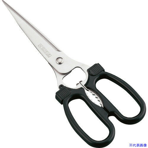 オレンジブック トラスコ中山　TRUSCOTKG 北正 キッチンハサミ B&D ロング刃 〔品番:BKTH001〕[ 注番:1862672]特長●材質:刃部/ステンレス刃物鋼 ハンドル/ABS樹脂 ・金属部とハンドル部を分離して食器洗浄機で...