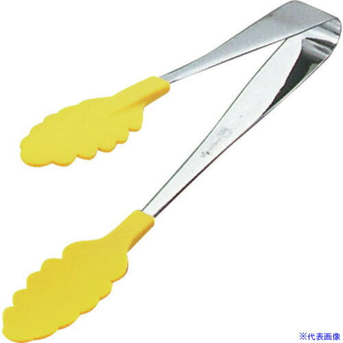 オレンジブック トラスコ中山　TRUSCOTKG 18-0抗菌 耐熱カラフルトング イエロー 〔品番:BTV7603〕[ 注番:1873701]特長●フライパンや器類を傷つけないナイロン樹脂製。● フラットなハンドルは洗いやすく衛生的です。...