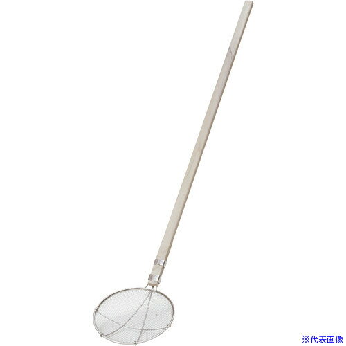 オレンジブック トラスコ中山　TRUSCOTKG TS ステンレス木柄給食用すくい網 丸型 24cm 荒目(6.5メッシュ) 〔品番:ASK20246〕[ 注番:1876787]特長●18-8アミ仕様●メッシュ：6.5仕様2●網目：極細目●...