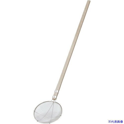 オレンジブック トラスコ中山　TRUSCOTKG TS ステンレス木柄給食用すくい網 丸型 24cm 極細目(40メッシュ) 〔品番:ASK20244〕[ 注番:1879925]特長●18-8アミ仕様●メッシュ：40仕様2●網目：細目●外径...