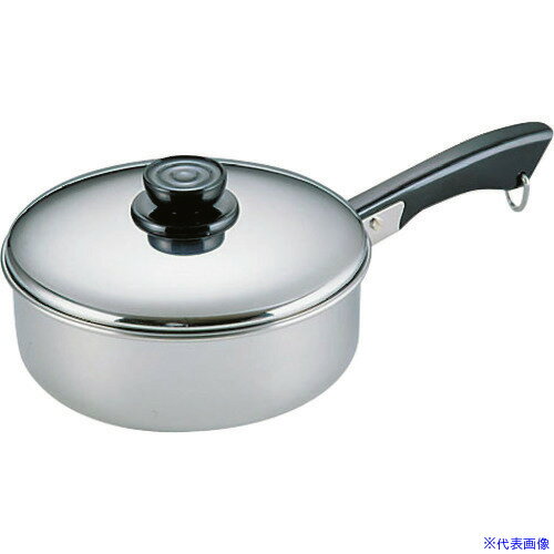 オレンジブック トラスコ中山　TRUSCOTKG マルタマ 18−0浅型ソースパン 26cm 〔品番:ASC08026〕[ 注番:1887045]特長●IH対応(100V専用)仕様●容量(L)：4.8●深さ(mm)：95●底径(mm)：22...