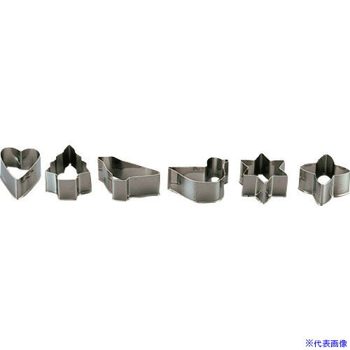 オレンジブック トラスコ中山　TRUSCOTKG Queen ROSE 18-8クッキー抜型 (6ヶ入) 〔品番:WKT10〕[ 注番:1941180]特長●ハート、ツリー、小鳥、水鳥、6ツ星、4ツ星仕様仕様2●重量(g)：89●材質：18...