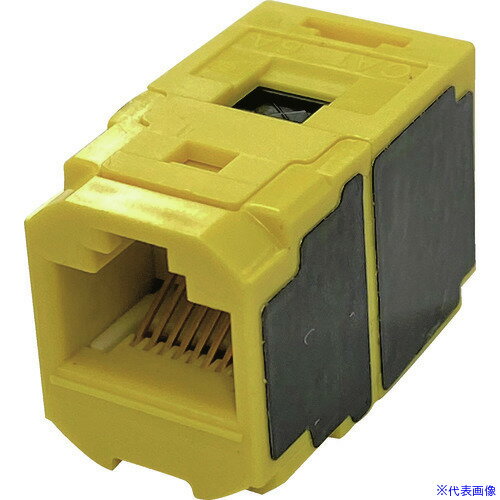 オレンジブック トラスコ中山　TRUSCOPANDUIT カテゴリ6A JJアダプタ(RJ45中継用ジャック) 黄 〔品番:CC6X88YL〕[ 注番:1949123]特長●RJ45のプラグが前後に挿入可能なので、LANケーブルの延長が可能...