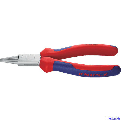 オレンジブック トラスコ中山　TRUSCOKNIPEX 丸ペンチ コンフォートハンドル クロムメッキ仕上げ 160mm 〔品番:2205160〕[ 注番:1955201]特長●ワイヤーループの曲げに使用できます。●精密研削された短い丸型アゴ...
