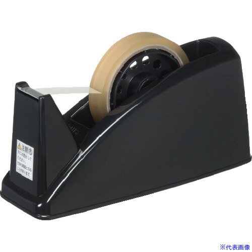 オレンジブック トラスコ中山　TRUSCOPLUS 37297)テープカッター TC−101E ブラック 〔品番:TC101EBK〕[ 注番:1958625]特長●底は全面ゴム付です。●高摩擦力で、すべりません。仕様●最大テープ幅(mm)：...