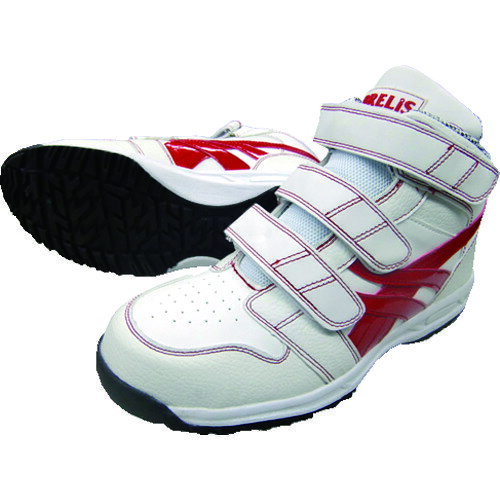 オレンジブック トラスコ中山　TRUSCO富士手袋 ブレリス ハイカットマジック安全靴 白/赤 27.0cm 〔品番:53930WR27.0〕[ 注番:1979286]特長●軽量でクッション性・屈曲性のあるEVA素材を靴底に仕様してます。用...