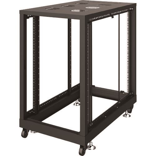 オレンジブック トラスコ中山　TRUSCOSANWA 19インチサーバーラック パネルなし(18U) 〔品番:CPSVN1810NPBKN〕[ 注番:2007015]特長●組立式19インチサーバーラックです。●梱包が小さく分かれている為、搬...