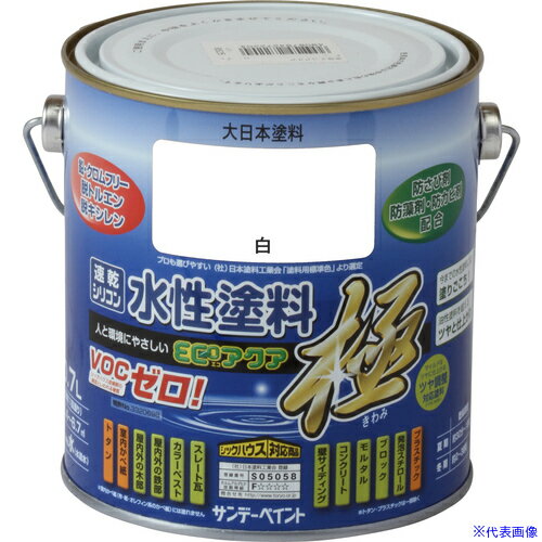 オレンジブック トラスコ中山　TRUSCOサンデーペイント 水性ECOアクア 白 700M 〔品番:272426〕[ 注番:2008443]特長●揮発性有機溶剤をまったく含まない水性塗料です。仕様●色：白●容量(L)：0.7仕様2●水性EC...