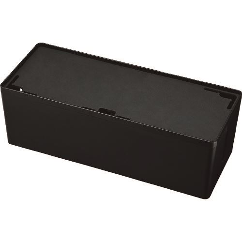 オレンジブック トラスコ中山　TRUSCOSANWA ケーブル&タップ収納ボックス 〔品番:CBBOXP3BKN2〕[ 注番:2011762]特長●見苦しい配線がスッキリ、上面に機器が置ける収納ボックスLサイズです。●電源タップやケーブルを...
