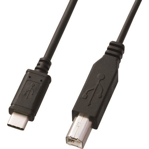 オレンジブック トラスコ中山　TRUSCOSANWA USB2.0TypeC−Bケーブル 〔品番:KUCB10〕[ 注番:2027642]特長●USBタイプCとUSB2.0BコネクタのUSB2.0ケーブル1mブラックUSB認証取得品です。●...