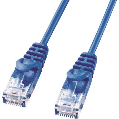 オレンジブック トラスコ中山　TRUSCOSANWA カテゴリ6極細LANケーブル 〔品番:LASL603BL〕[ 注番:2031716]特長●直径3.8mmの極細タイプ、爪折れ防止カバー付きギガビット対応カテゴリ6LANケーブルです。●極...