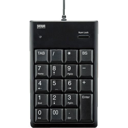 オレンジブック トラスコ中山　TRUSCOSANWA USBテンキー 〔品番:NT16UBKN〕[ 注番:2031934]特長●エクセルに便利なTABキー付薄型テンキーです。●軽快なキー入力が可能な薄型メンブレンタイプです。●エクセルなどの...